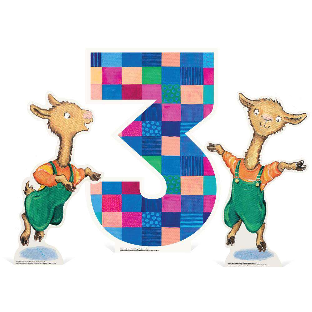 Llama Llama Tabletop Number Standee (3-Piece Set) | Prime Party