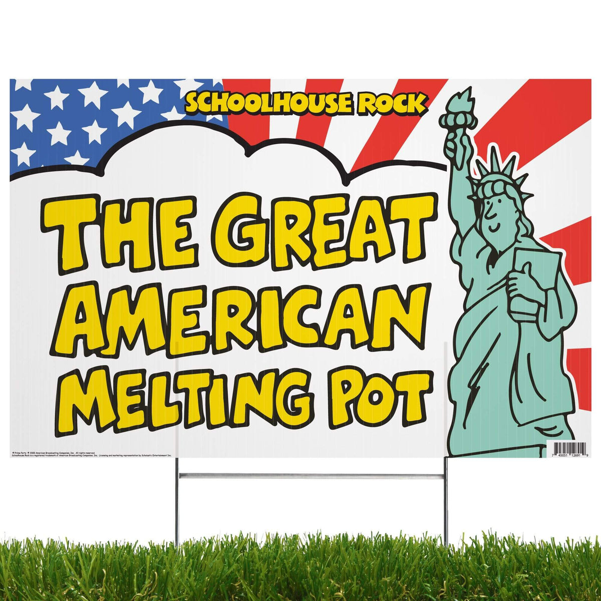 The Great American Melting Pot | Yard Sign with Lawn Stakes, Schoolhou ...