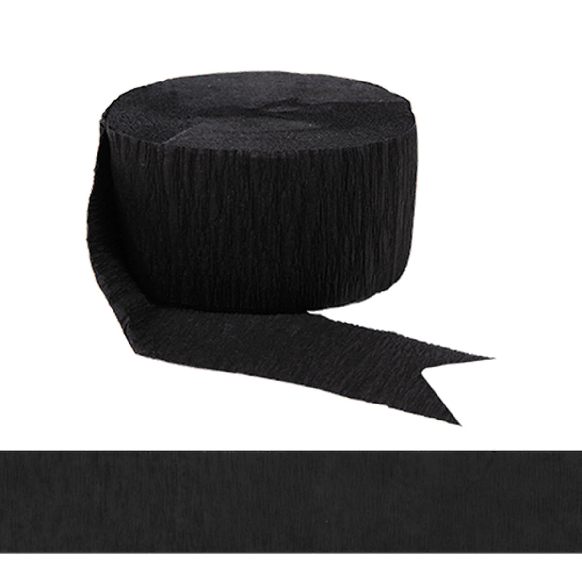 Streamers Black Crepe Paper Streames 81 ft – Prime Party