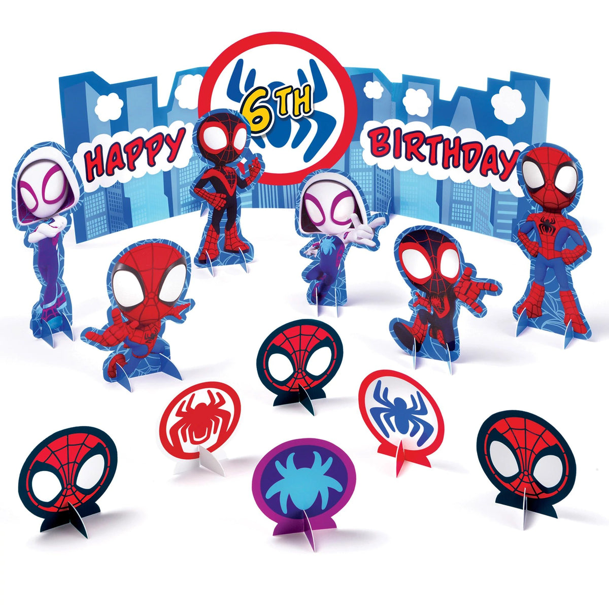 Spider-Man Centerpiece Table Kit (14-Piece Kit) – Prime Party