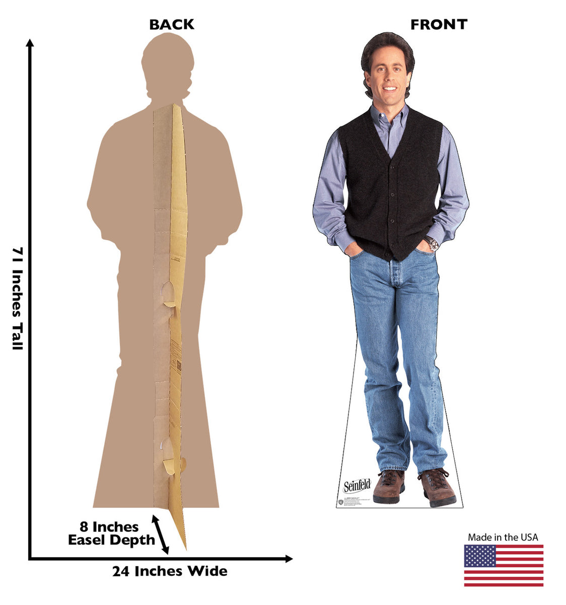 Jerry Seinfeld Life-size Cardboard Cutout – Prime Party