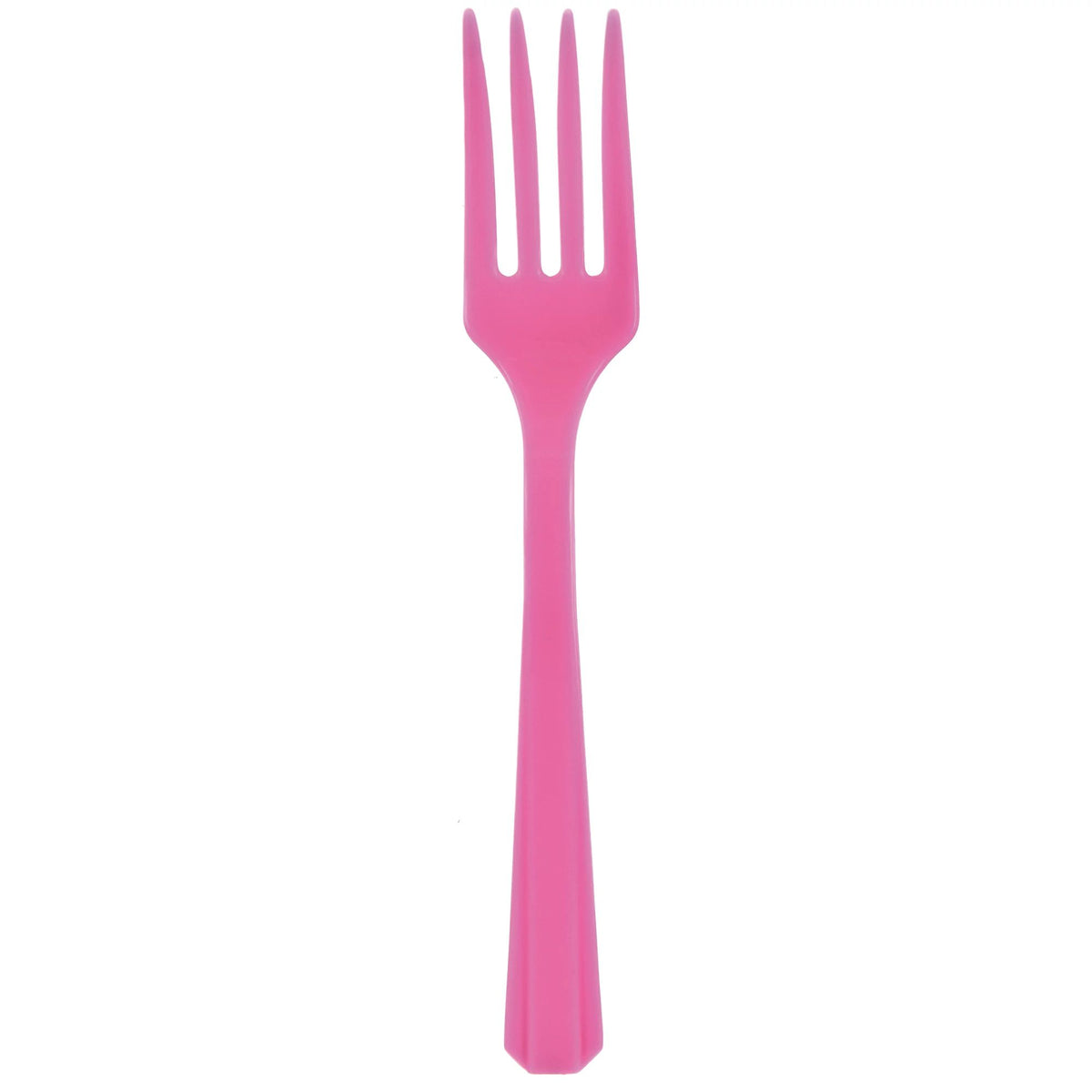 Plastic Forks Bright Pink (20-Pieces) – Prime Party