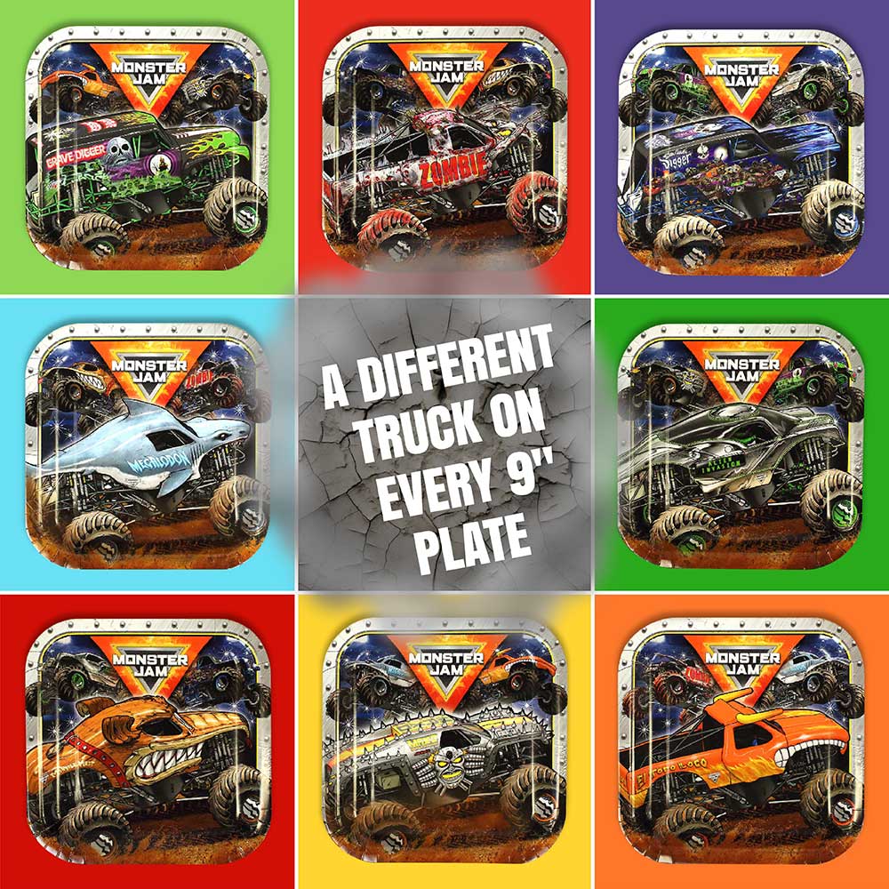 Monster Jam 9" Dinner Plates (Pack of 8) – Prime Party