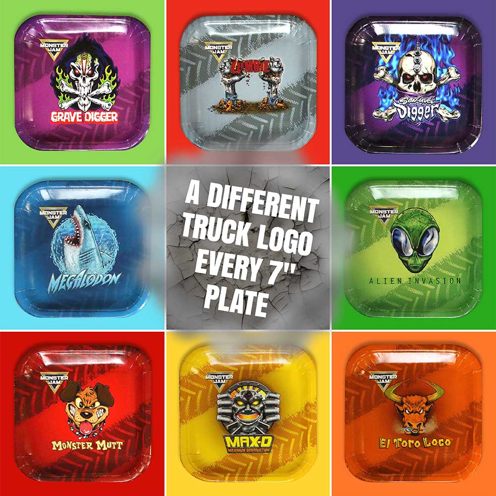 Monster Jam 7" Dessert Plates (Pack of 8) – Prime Party