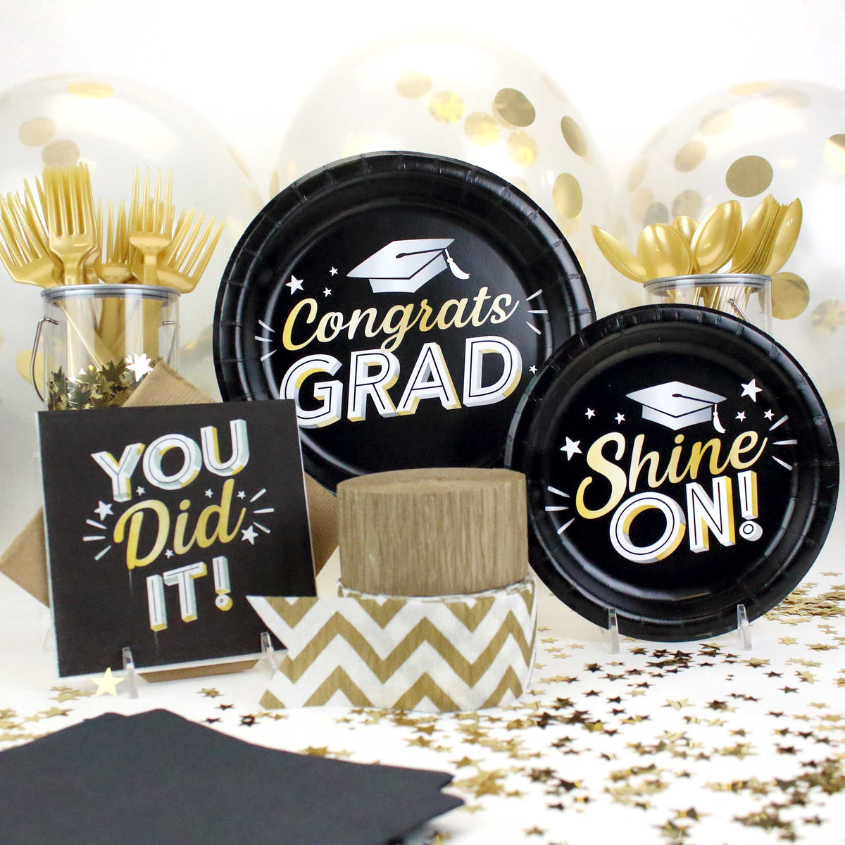 Congrats Grad – A+ Graduation Party Pack Deluxe – Prime Party