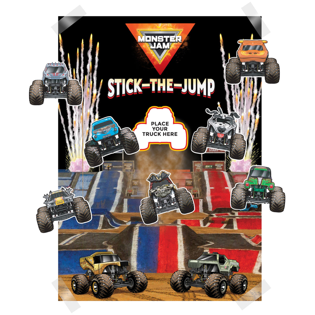 Monster Jam Stick-the-Jump Party Game – Prime Party