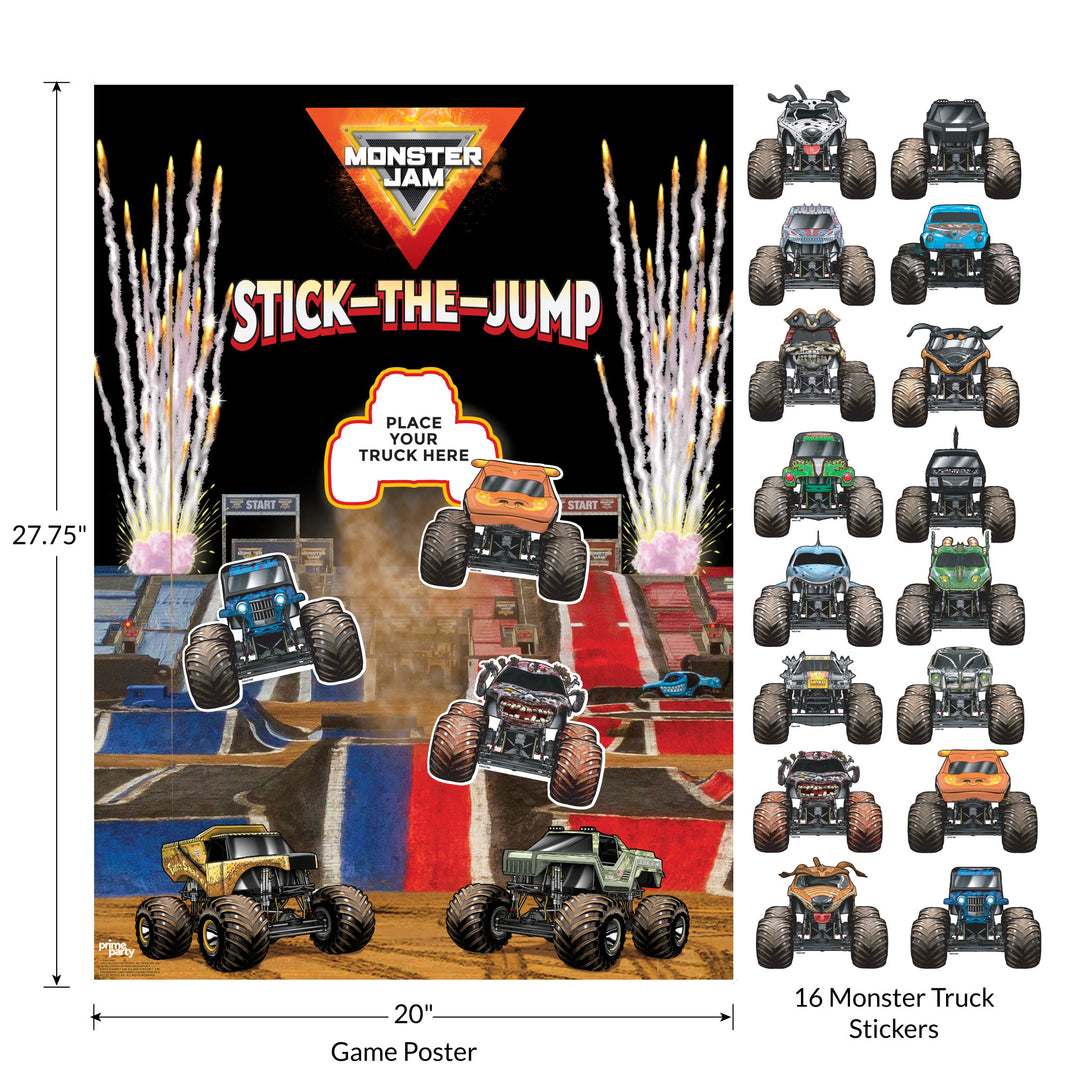 Monster Jam Stick-the-Jump Party Game – Prime Party
