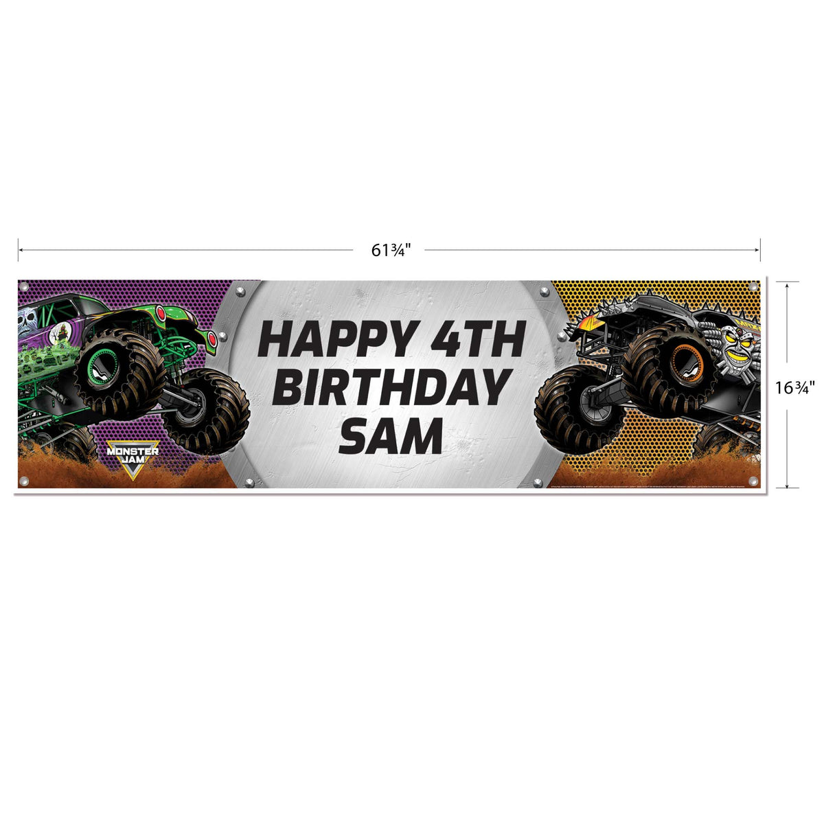 Monster Jam Personalized Banner – Prime Party