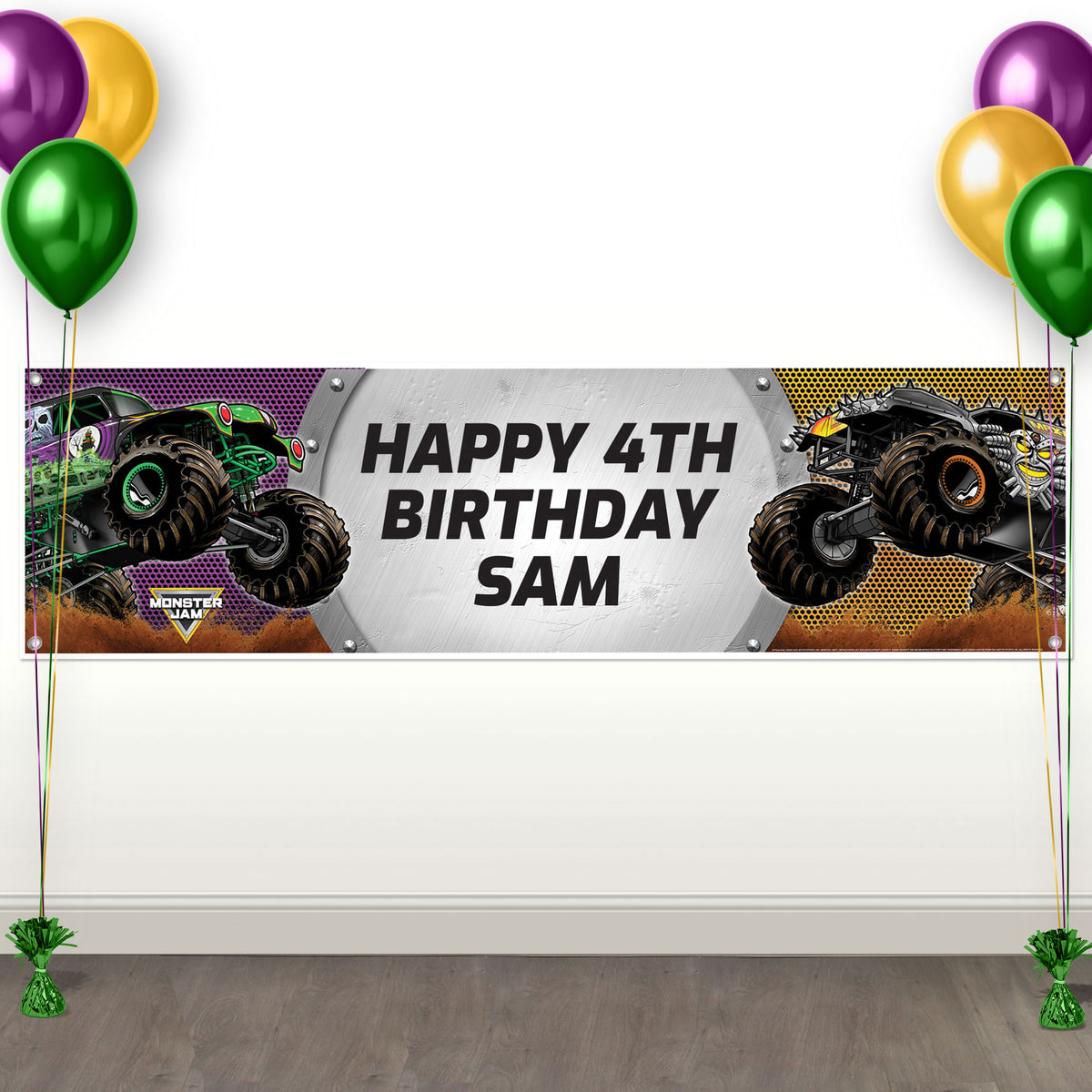 Monster Jam Personalized Banner – Prime Party