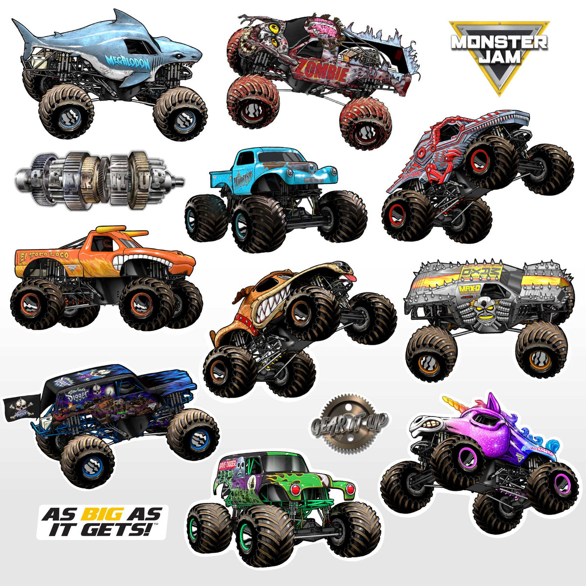 Monster Jam Mini Wall Decals – Prime Party