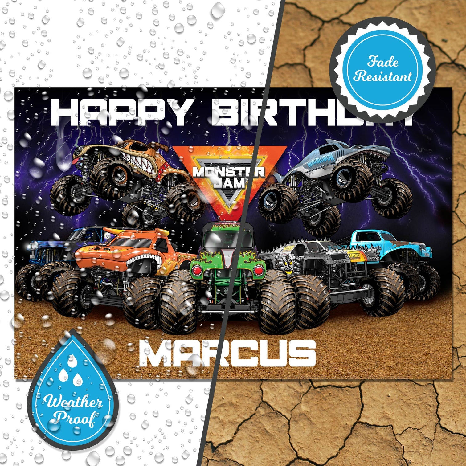 Monster Jam – Personalized Yard Sign – Prime Party