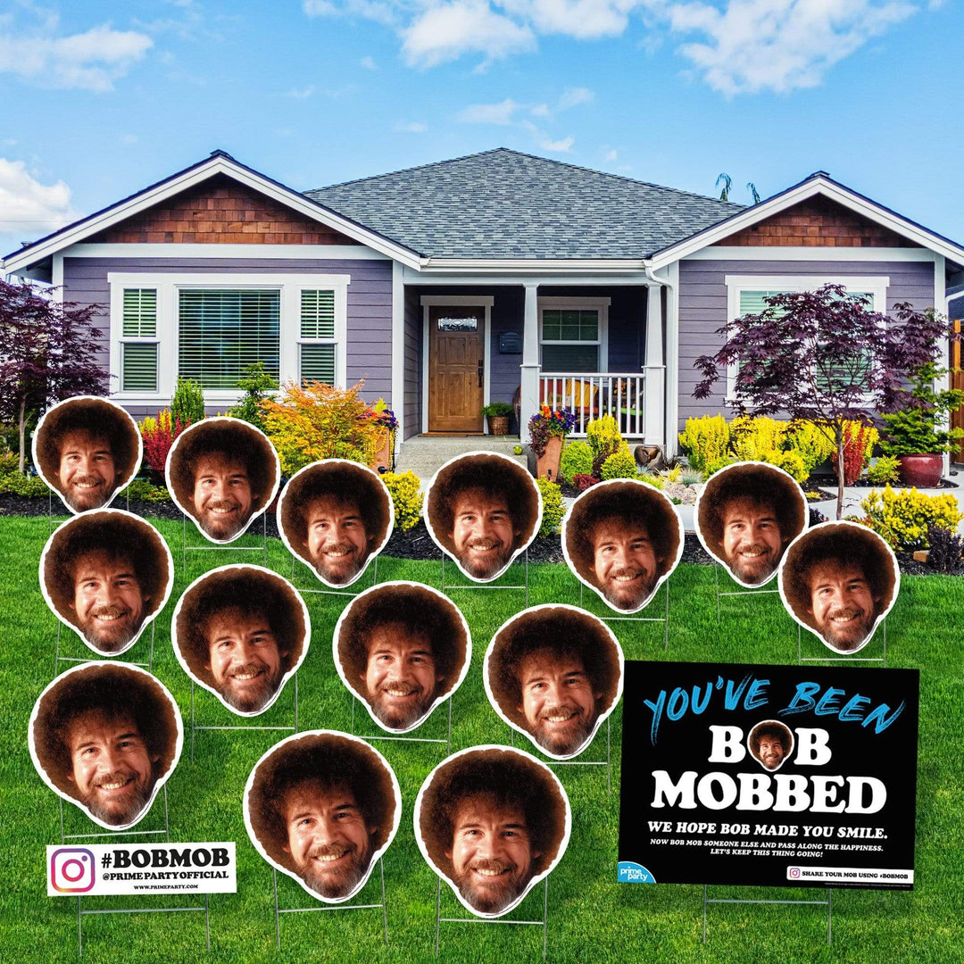 BOB MOB, Bob Ross 16-Piece Yard Sign Kit – Prime Party