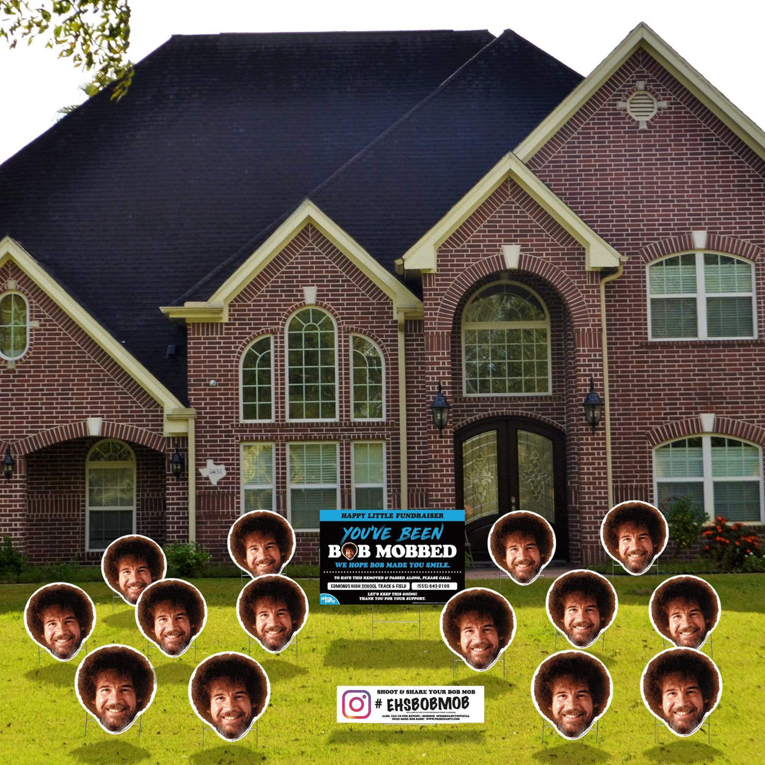 BOB MOB, Bob Ross 16-Piece Yard Sign Kit – Prime Party