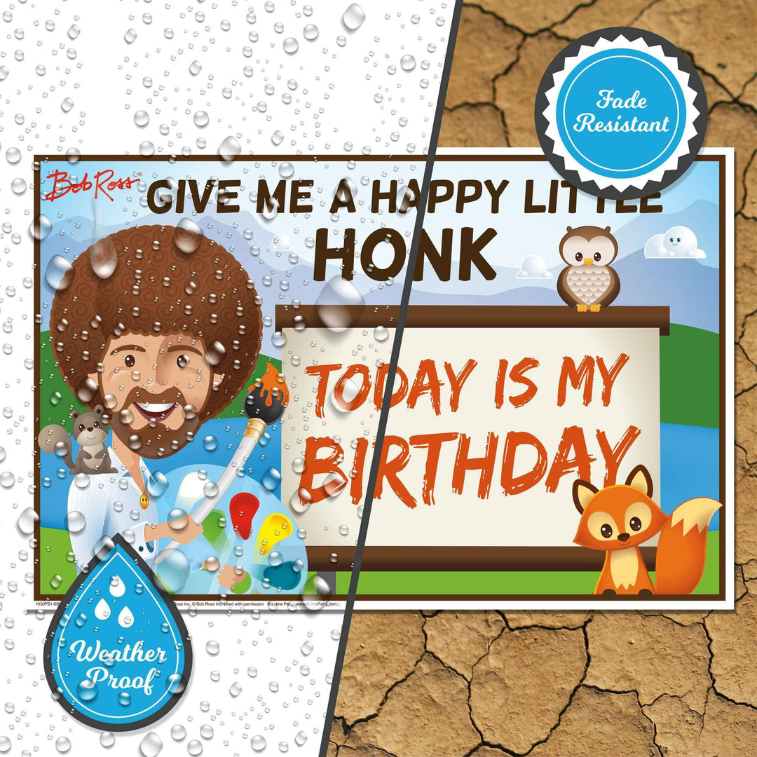 Bob Ross and Friends, Give me a Happy Little Honk, Yard Sign with Lawn ...