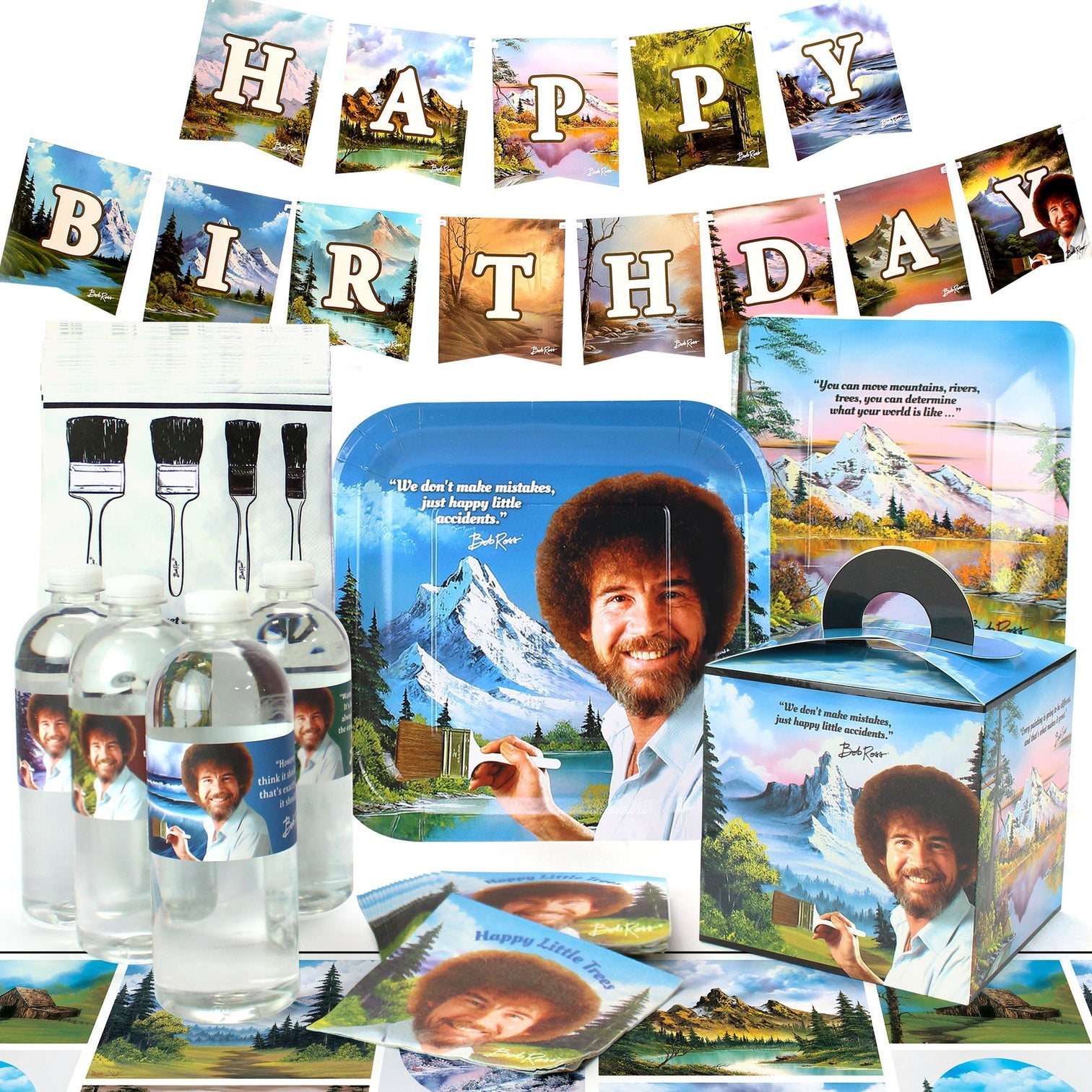 Paint Party Decorations | Bob Ross Party Supplies | Prime Party