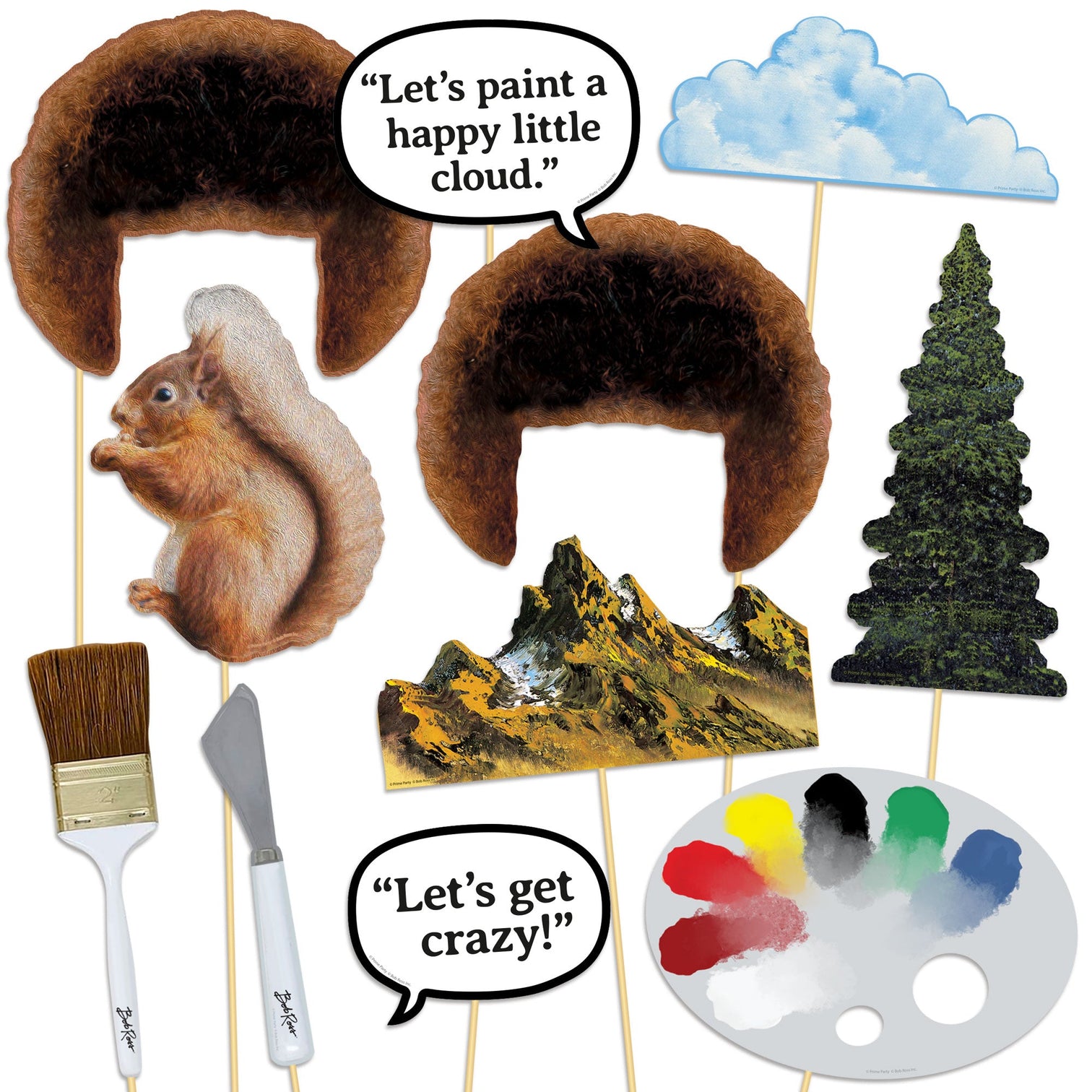 Bob Ross Photo Booth Props – Prime Party