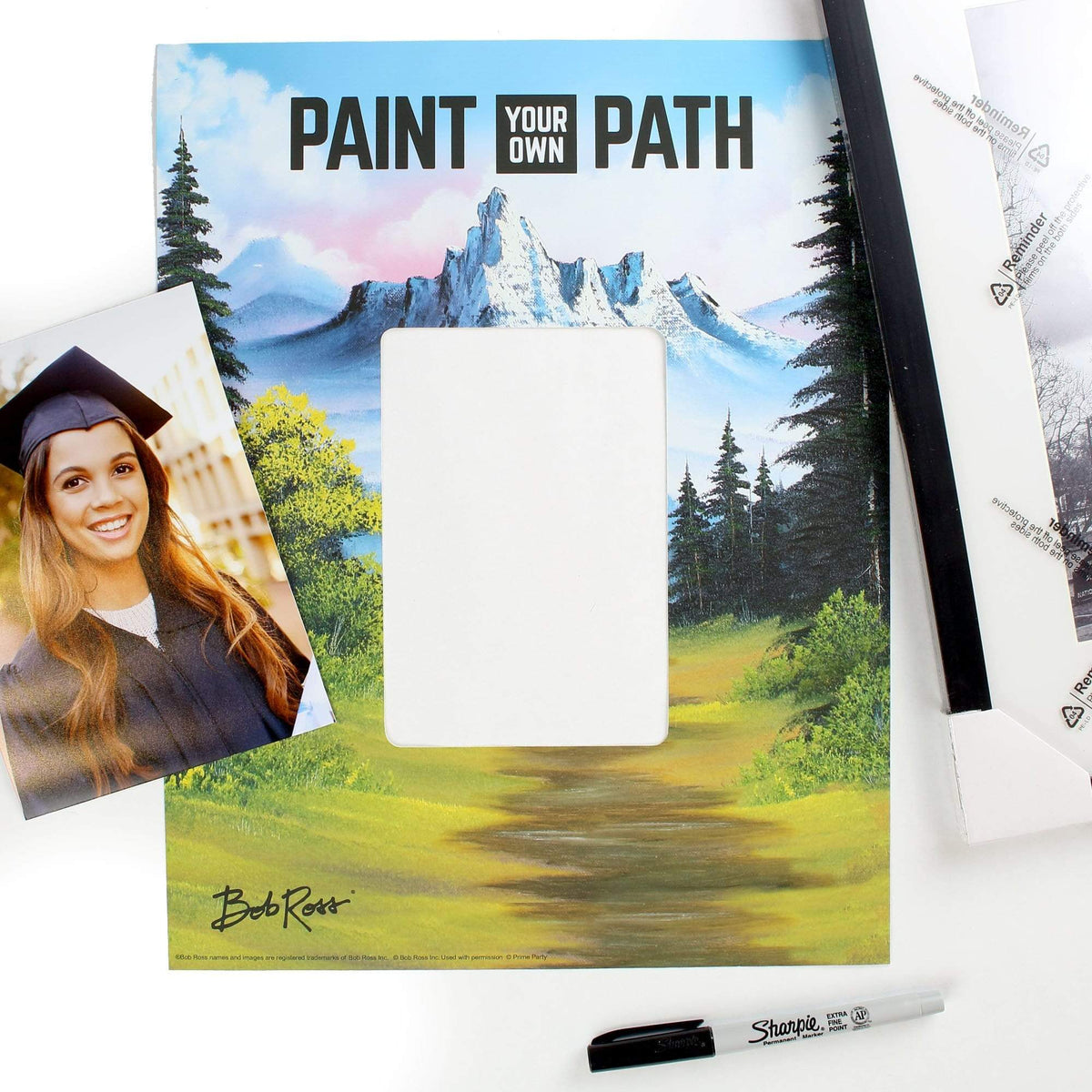 Bob Ross Signature Mat with Photo Cutout – Prime Party