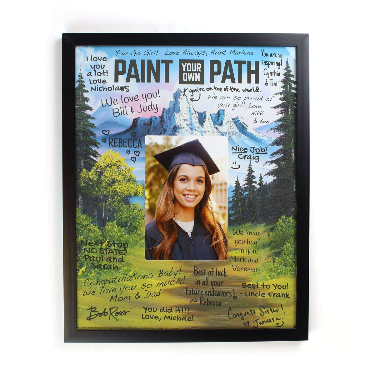 Bob Ross Signature Mat with Photo Cutout – Prime Party