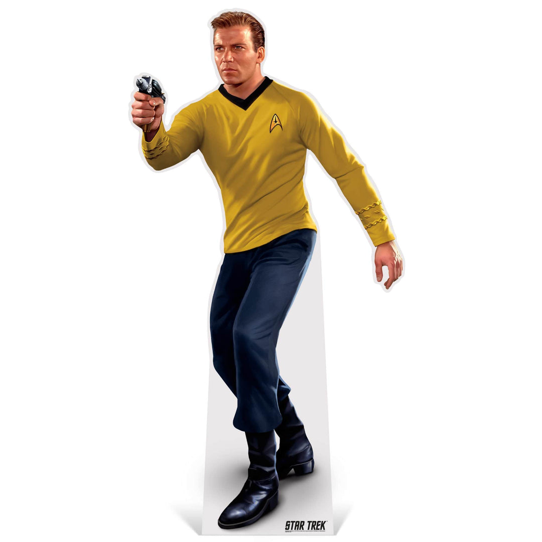 Captain Kirk with Taser Life-Size Cardboard Cutout | Prime Party