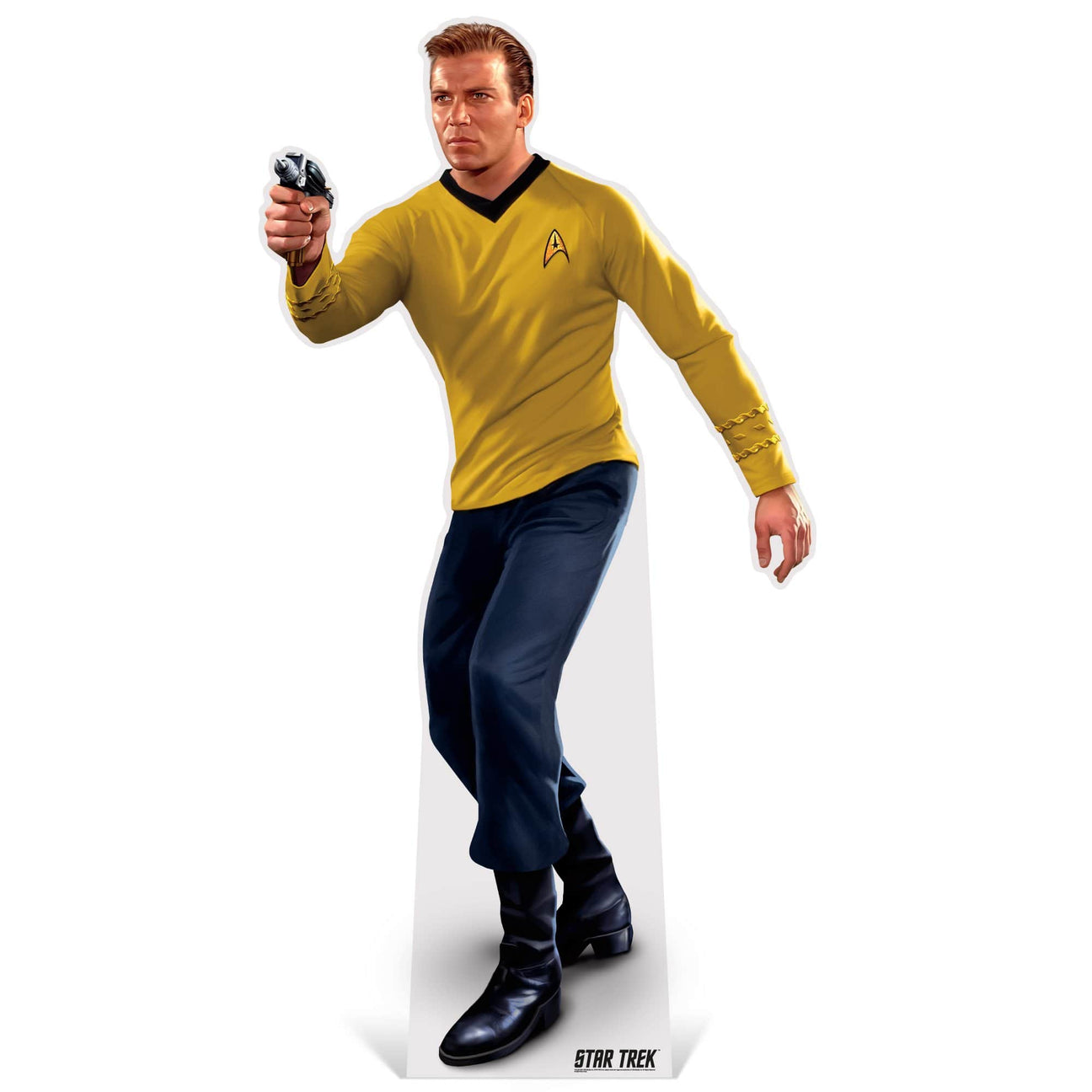 Captain Kirk with Taser Life-Size Cardboard Cutout | Prime Party