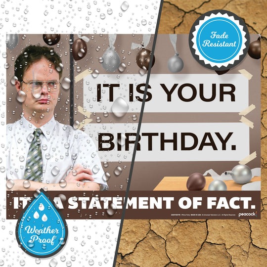 Dwight Schrute It is Your Birthday Yard Sign, The Office – Prime Party