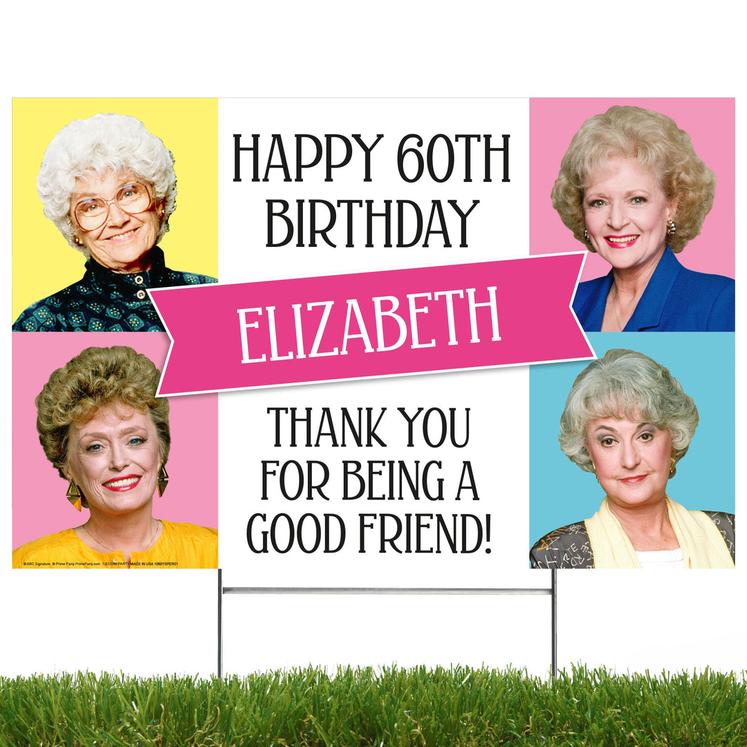 Golden Girls Personalized Yard Sign - Golden Group – Prime Party