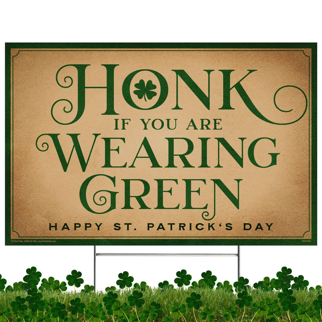 Cheers St. Patrick's Day, Norm Yard Sign with Lawn Stakes – Prime Party